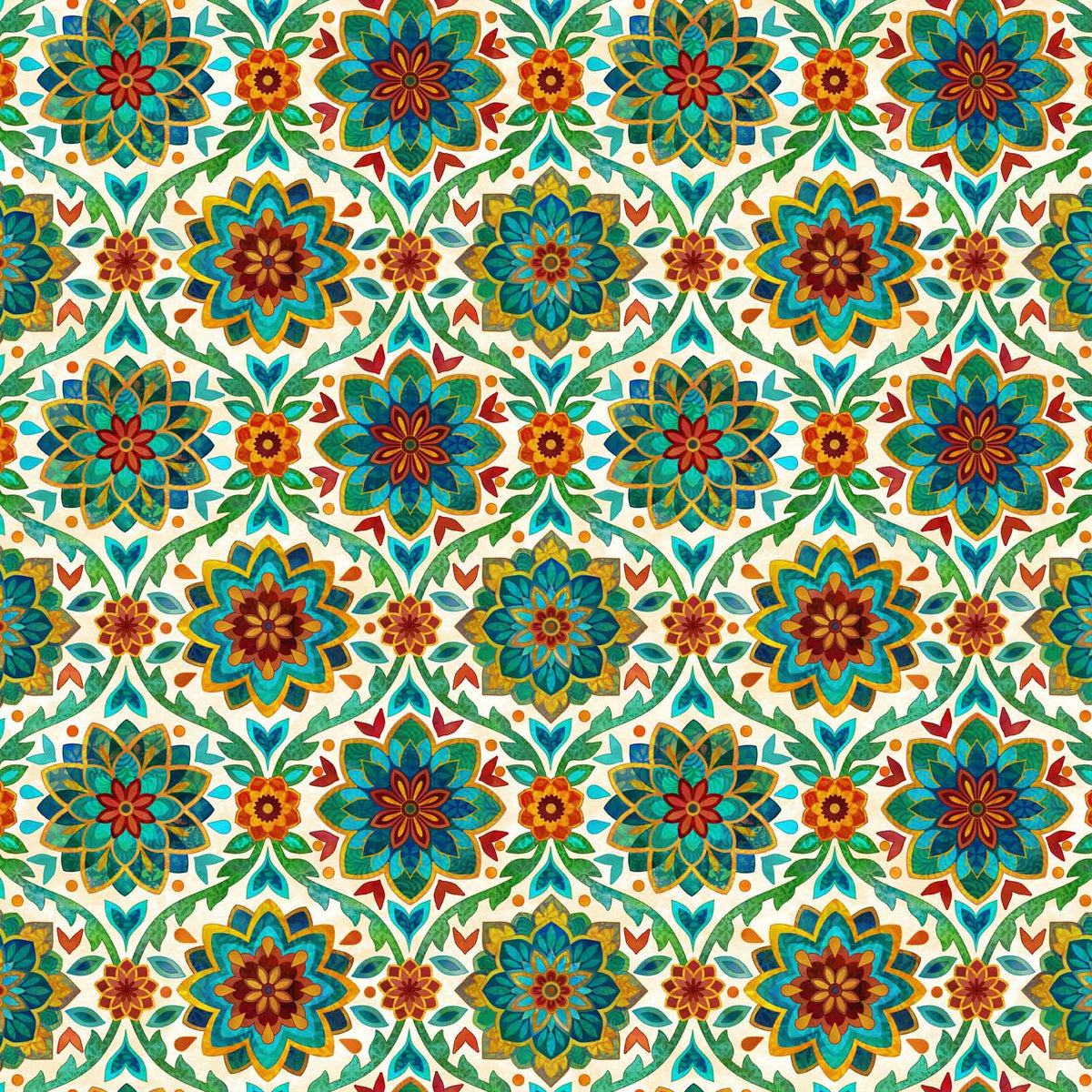 Boho Blooms - Medallion Cream — Polonia Designs
