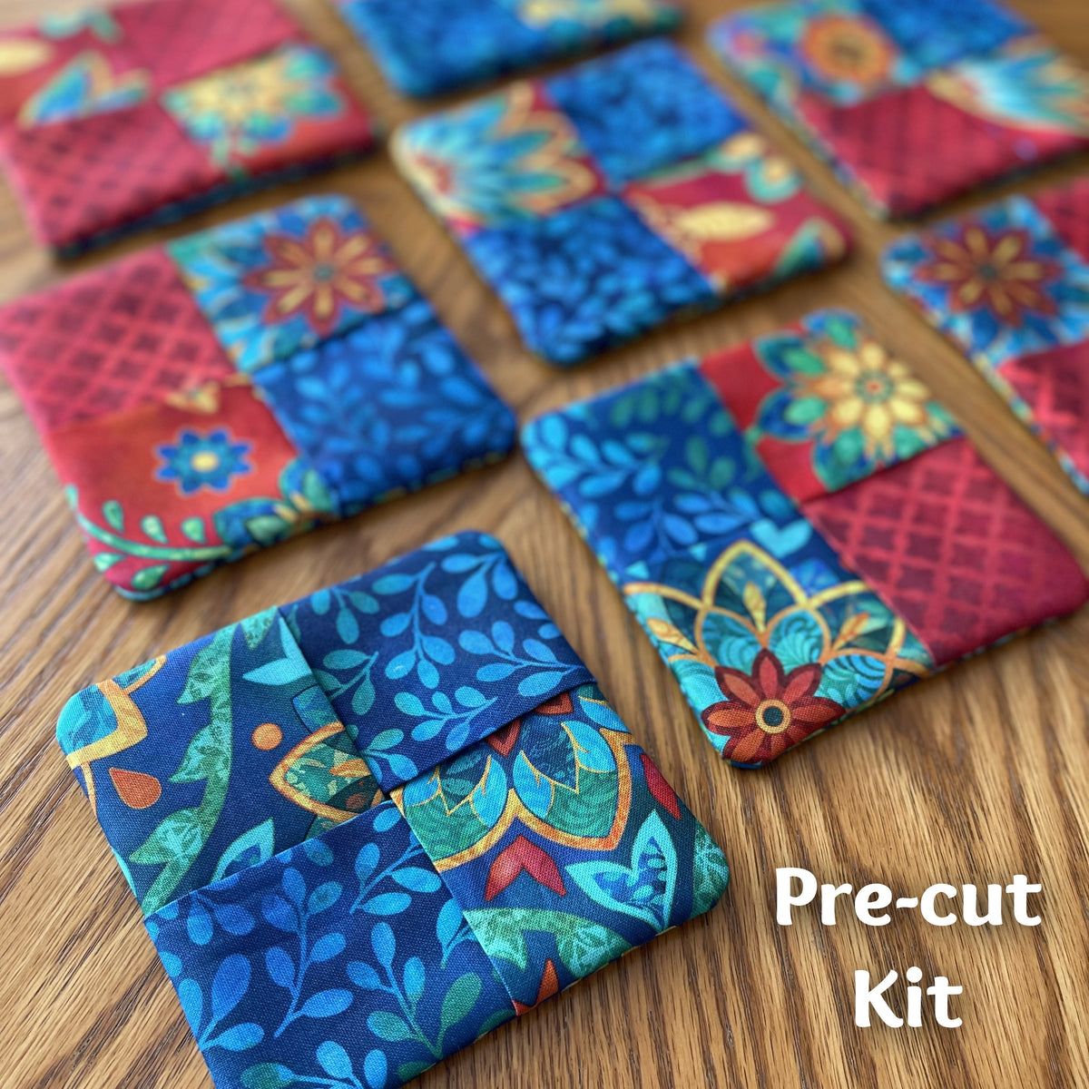 Boho Blooms Flip-Out Quilted 8 Coaster Kit | Polonia Designs